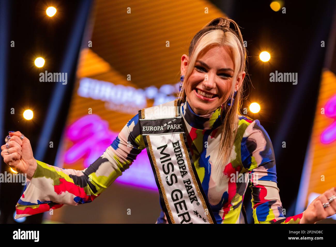 Rust, Germany. 04th Mar, 2023. Kira Geiss, Miss Germany 2023, is on ...