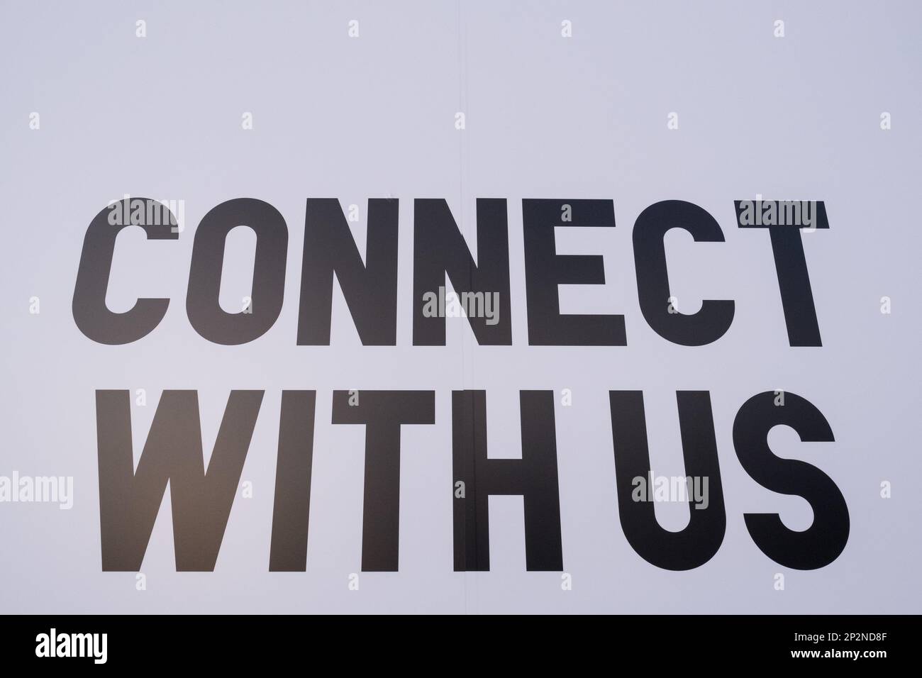 Seattle, USA. 26 Feb, 2023. Connect with us sign Stock Photo - Alamy