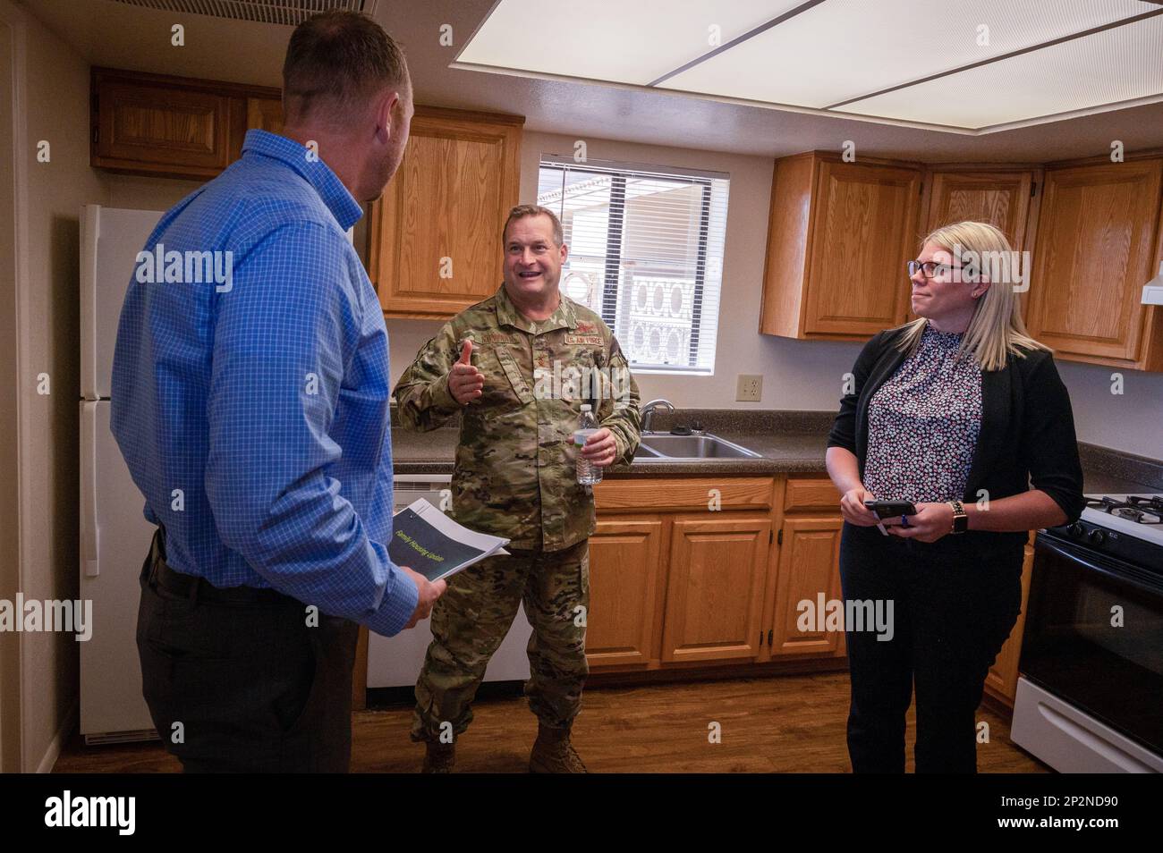 Maj. Gen. Phillip Stewart, 19th Air Force commander, engaged with ...