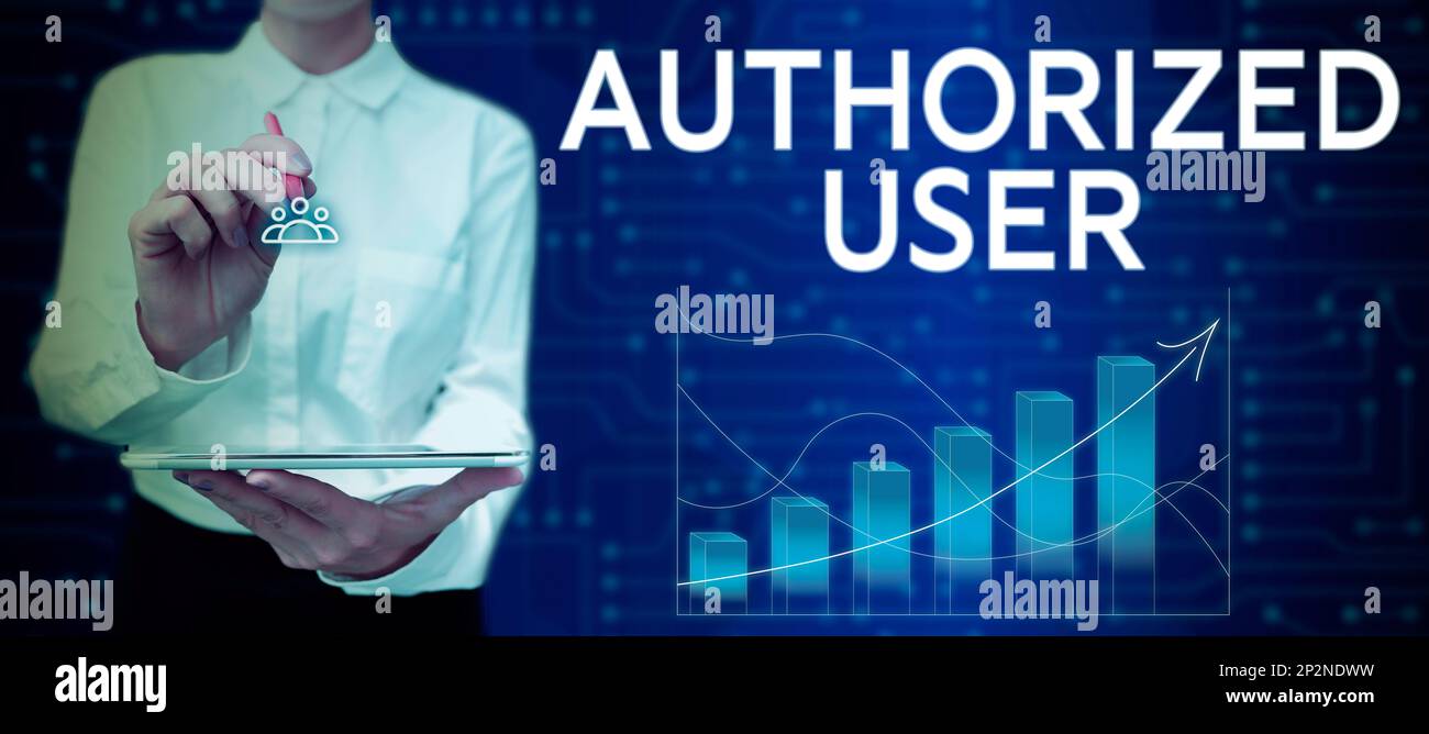 Inspiration showing sign Authorized User. Word for person granted ...