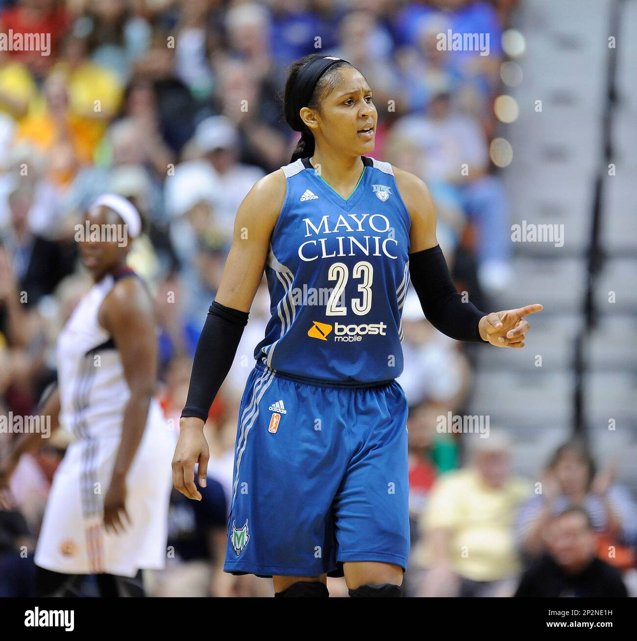 July 14, 2015: Minnesota Lynx Forward Maya Moore (23). The Connecticut ...