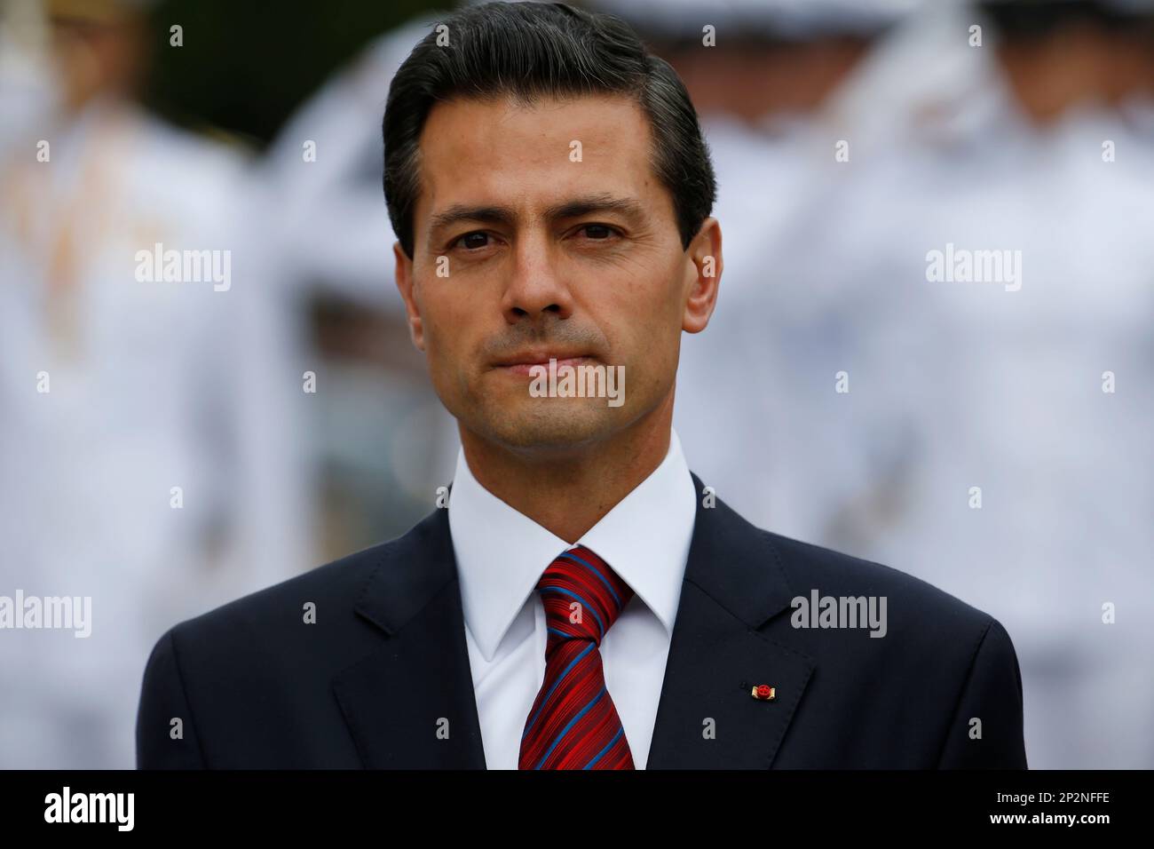 Mexican President Enrique Pena Nieto attends a wreath laying ceremony ...