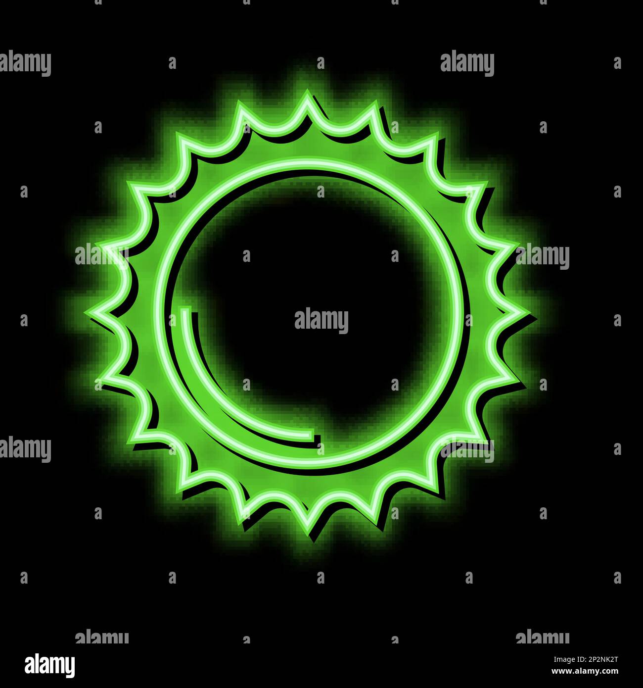 shining sun summer neon glow icon illustration Stock Vector Image & Art ...