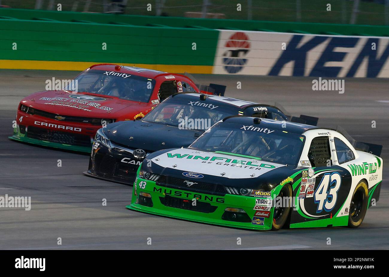 Dakoda Armstrong (43), J.J. Yeley (28), and Ross Chastain (4) during ...
