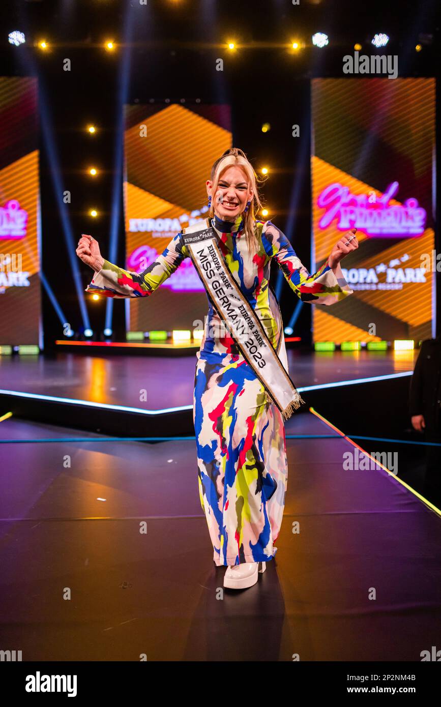 Rust, Germany. 04th Mar, 2023. Kira Geiss, Miss Germany 2023, is on ...