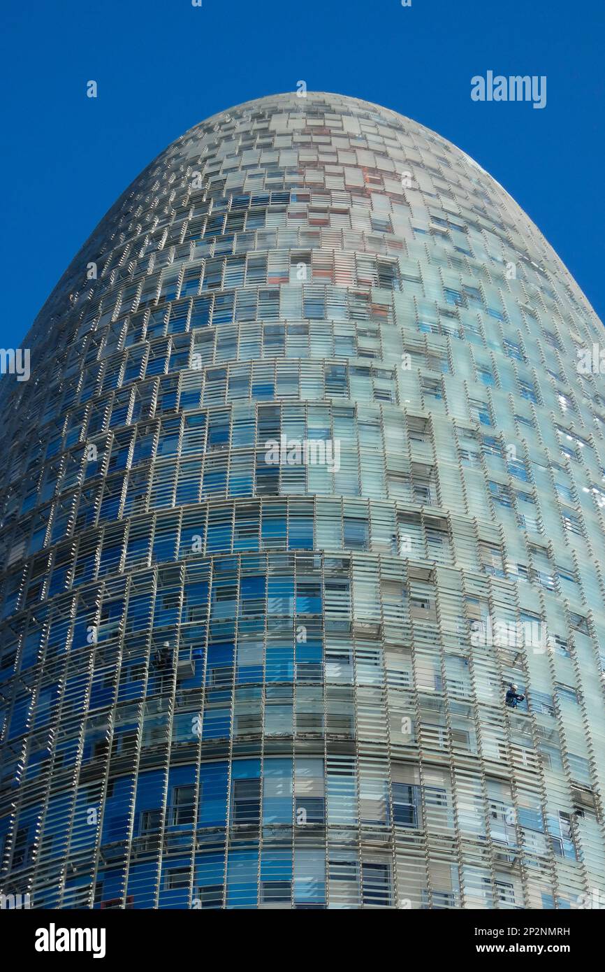 Iconic modern tower in the city of Barcelona Stock Photo - Alamy