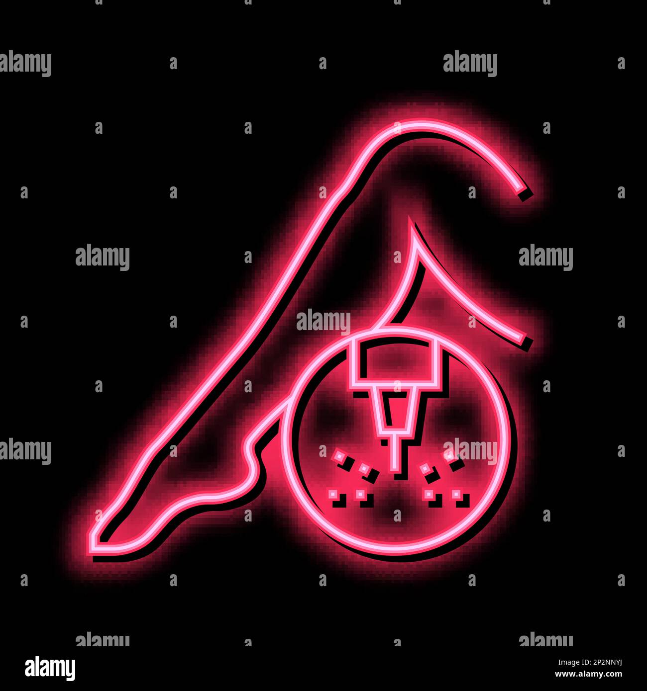 leg hair laser removal neon glow icon illustration Stock Vector Image ...