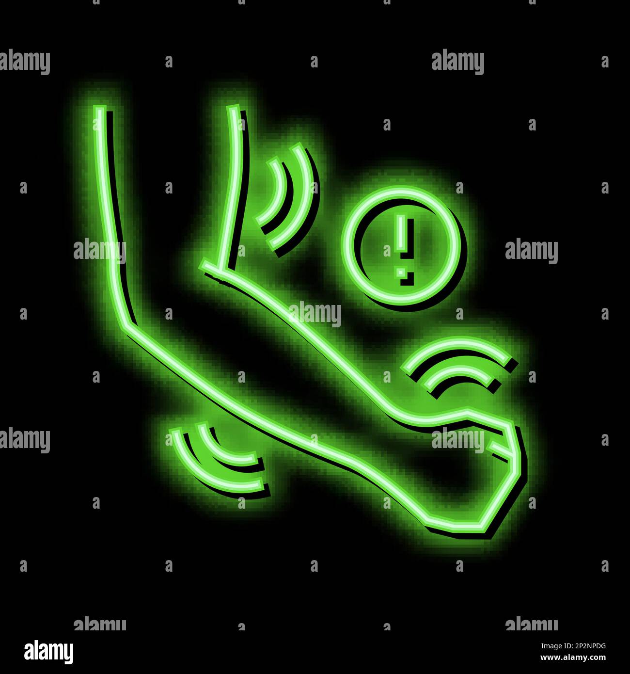 hand stroke neon glow icon illustration Stock Vector Image & Art - Alamy