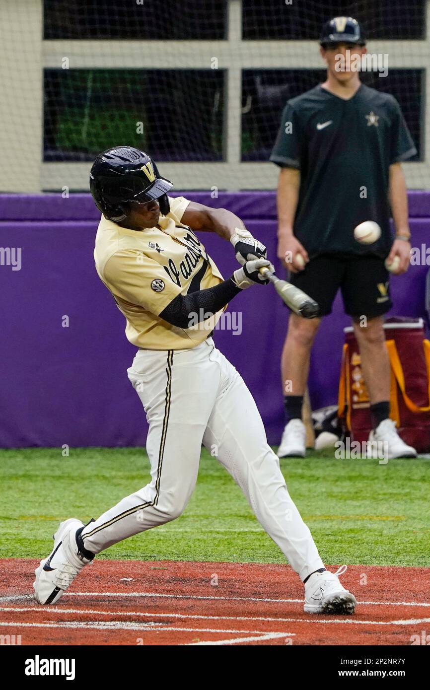 MINNEAPOLIS, MN - MARCH 04: Vanderbilt Commodores outfielder RJ Austin ...