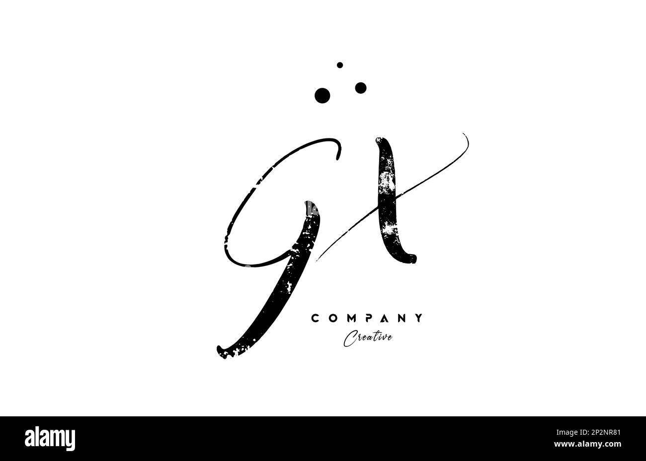 vintage GX alphabet letter logo icon combination design with dots ...