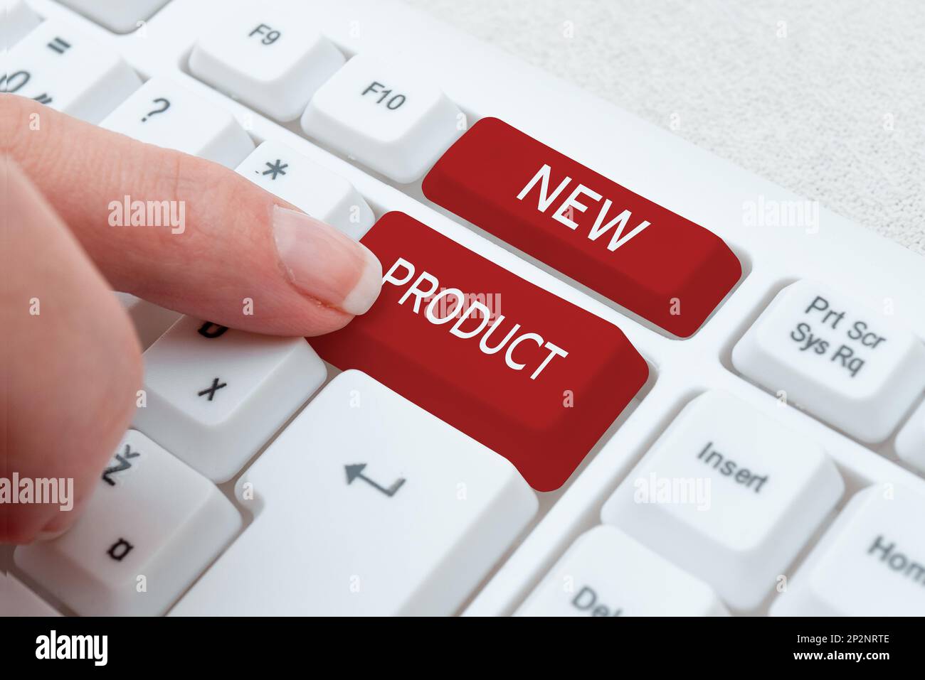 Text sign showing New Product. Word for goods and services that differ ...