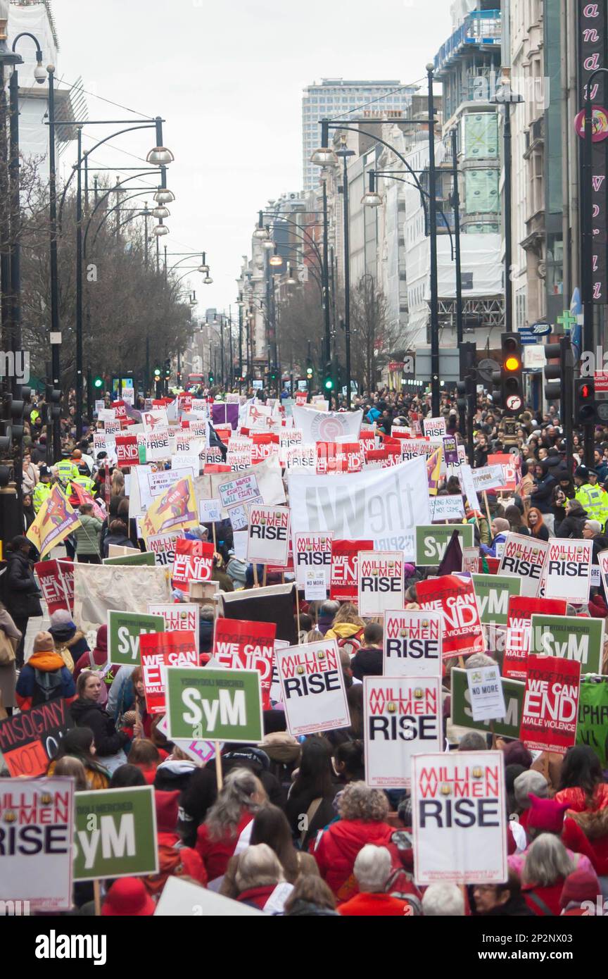 London, England. 4th March, 2023. People taking part in the Million ...