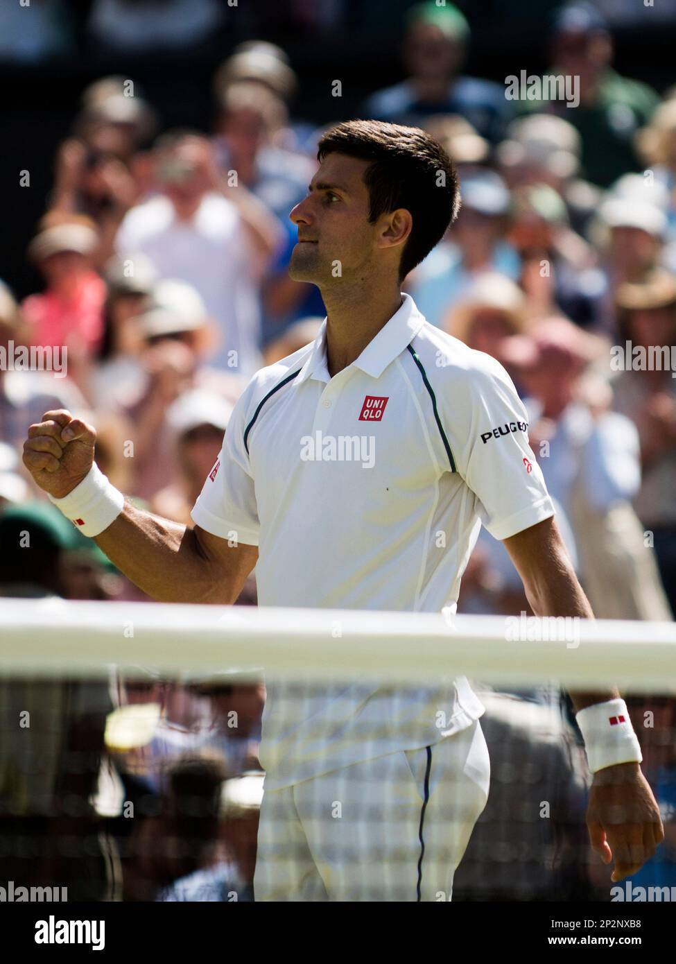 July 10,2015Novak Djokovic of Serbia celebrates after winning his semi ...