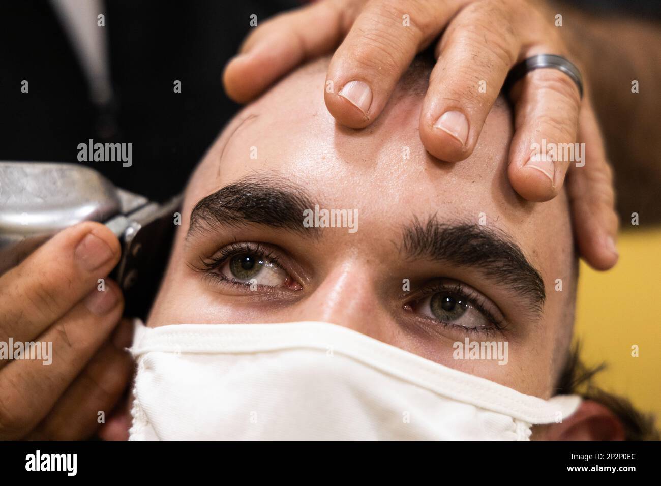 U.S. Marine Corps Recruit Joel J. Rushing with Charlie Company, 1st ...