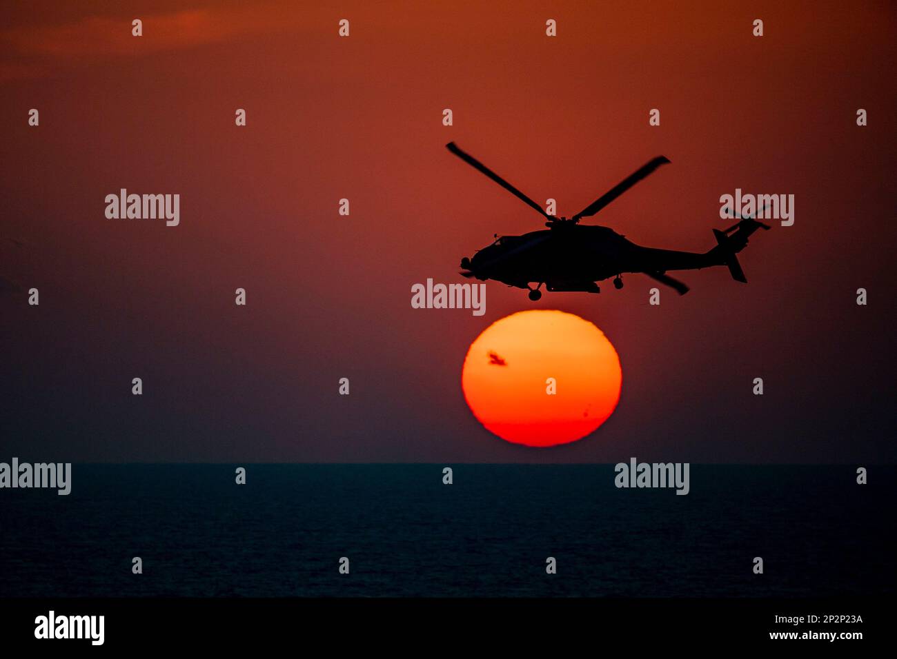 230228-N-OB471-1118 ATLANTIC OCEAN (Feb. 28, 2023) An MH-60R Sea Hawk ...