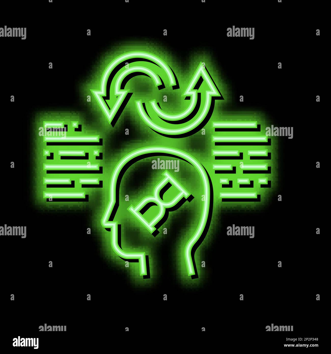 comparative philosophy neon glow icon illustration Stock Vector Image ...