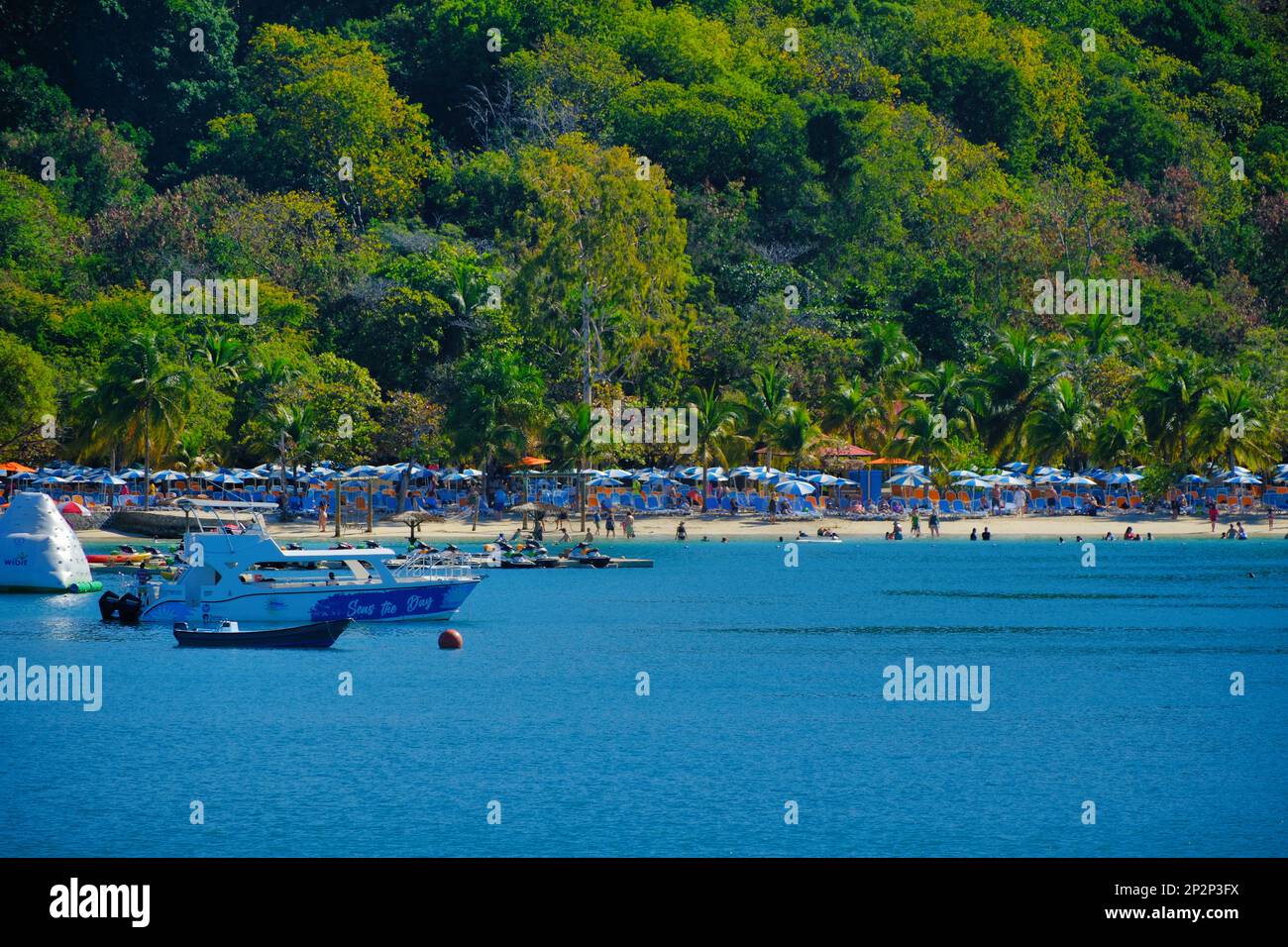 LABADEE, HAITI -January 31, 2023: Labadee is a port located on the ...