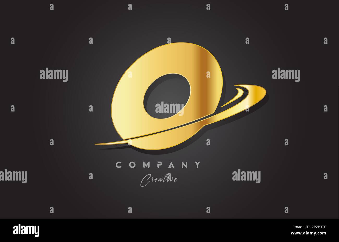 O golden alphabet letter logo icon design. Template for company and ...