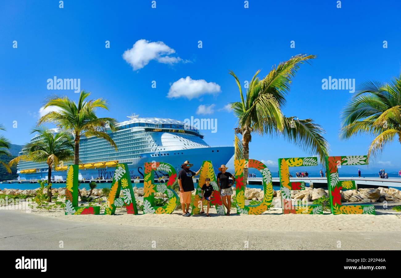 LABADEE, HAITI -January 31, 2023: Labadee is a port located on the ...