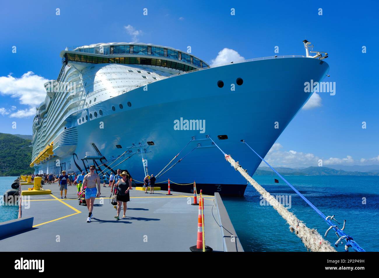 LABADEE, HAITI -January 31, 2023: Labadee is a port located on the ...