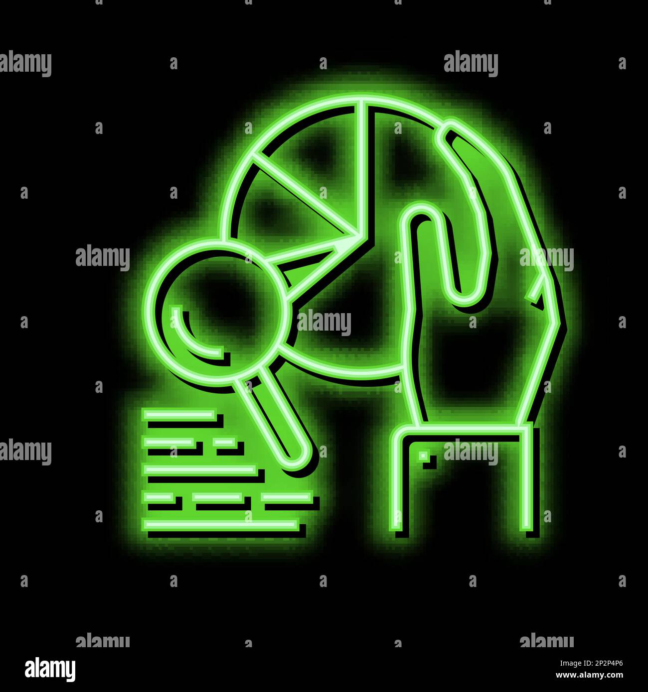 market research neon glow icon illustration Stock Vector Image & Art ...