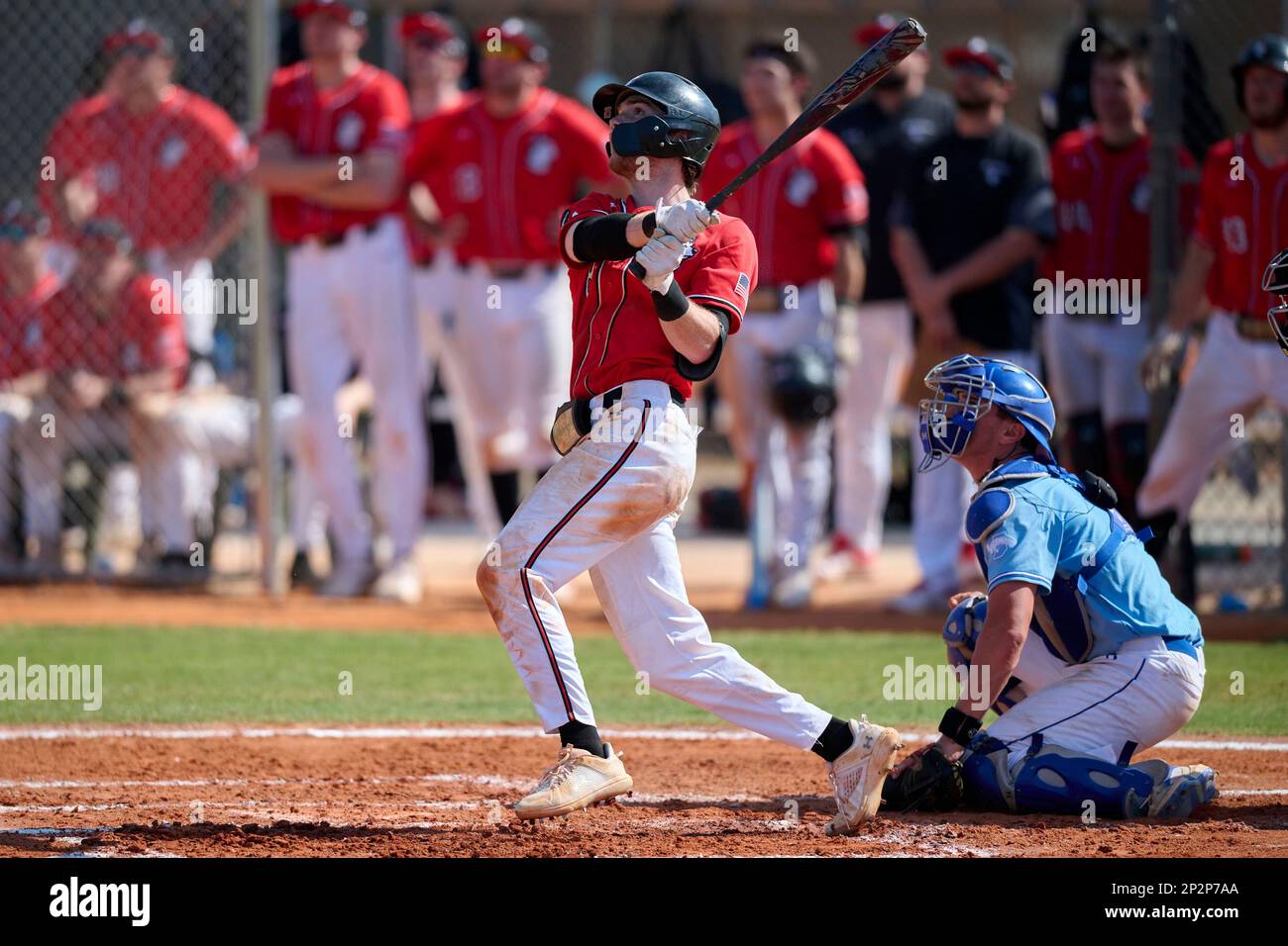 Northeastern Huskies Mike Sirota (8) hits a home run during an NCAA ...