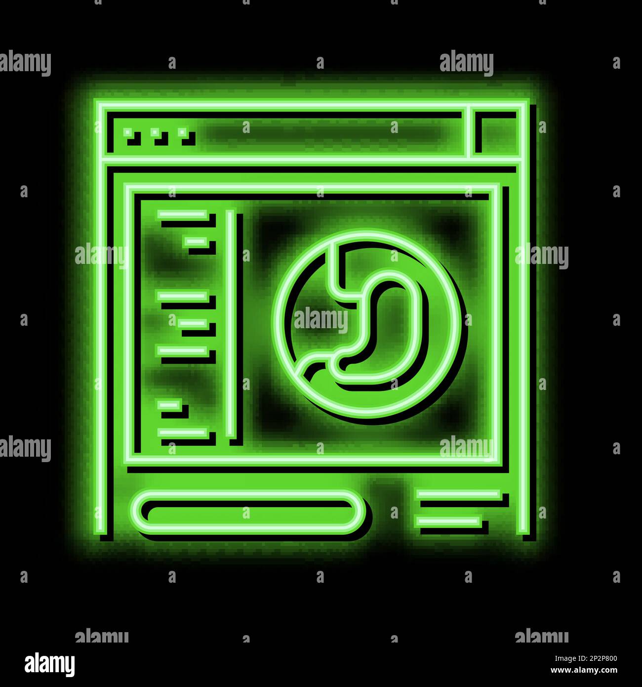inspection bariatric neon glow icon illustration Stock Vector Image ...