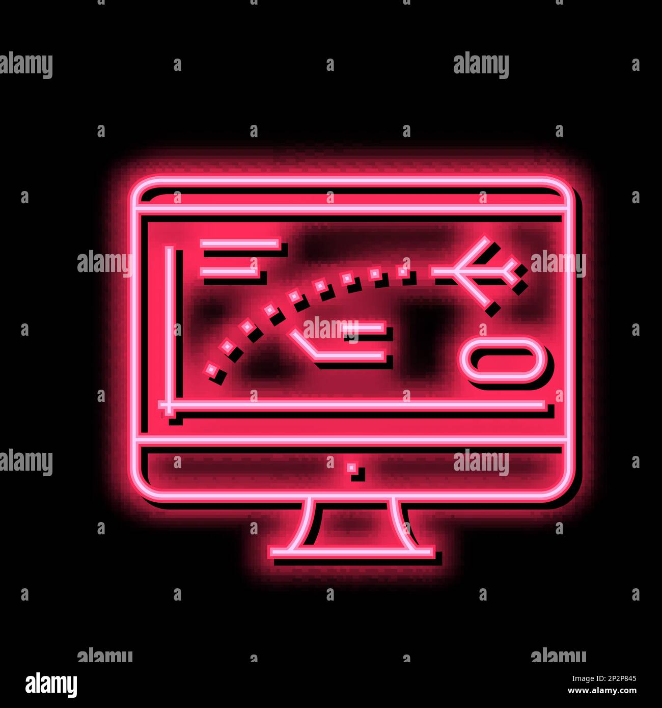 flight path computer simulator color icon vector illustration Stock ...