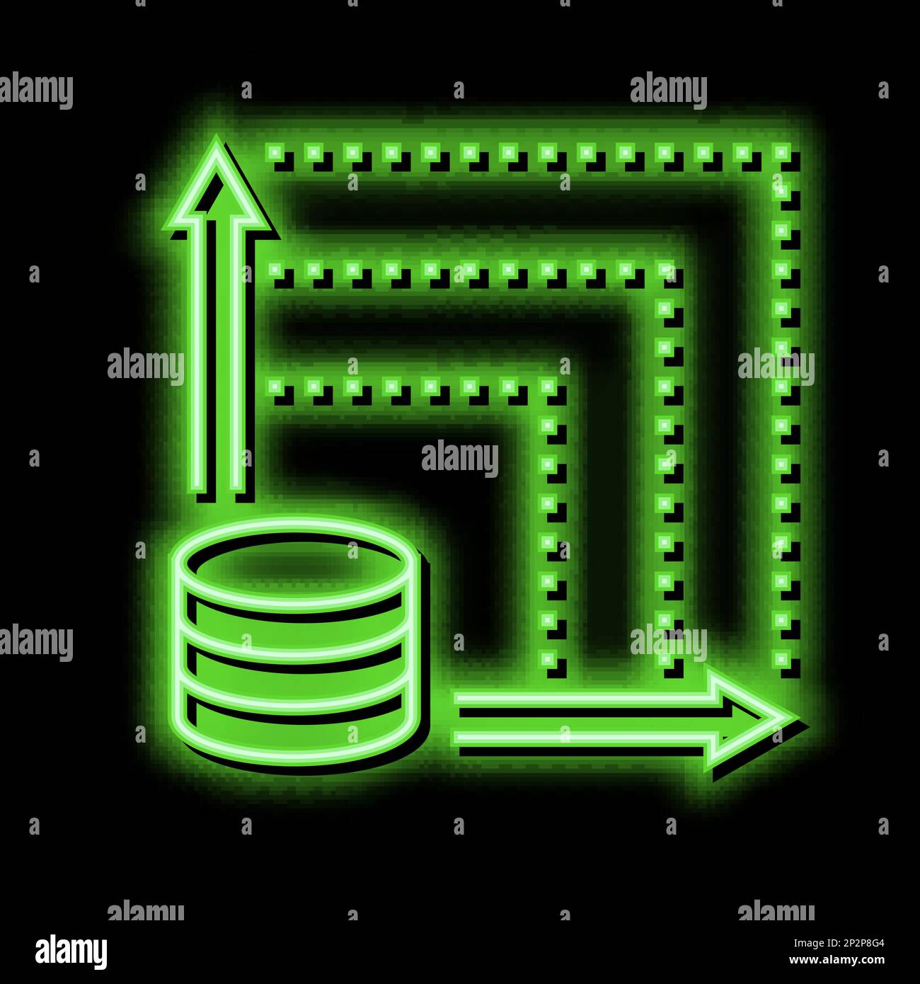 graphic monitoring digital processing neon glow icon illustration Stock Vector Image & Art - Alamy