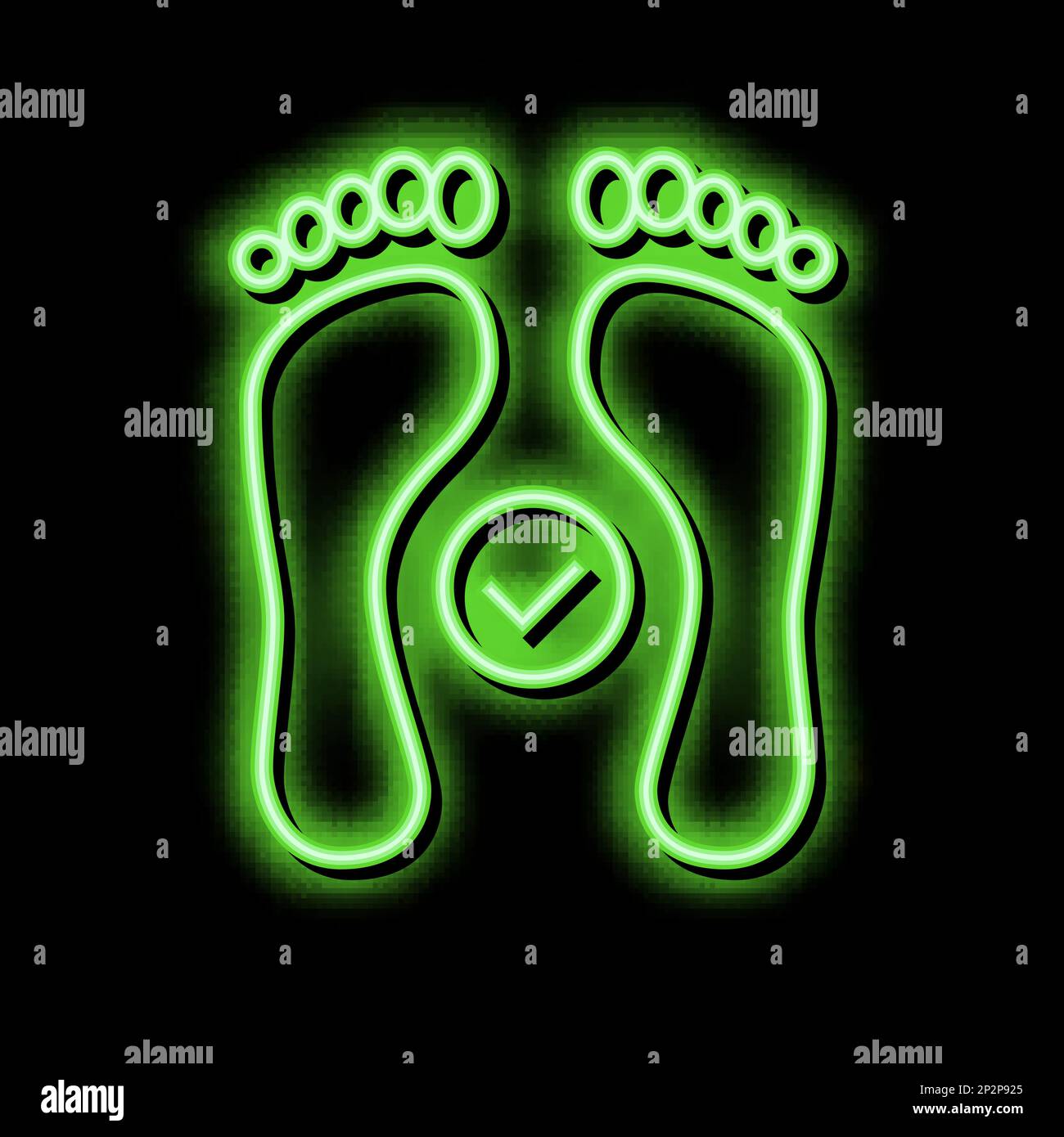 health feet print neon glow icon illustration Stock Vector Image & Art ...