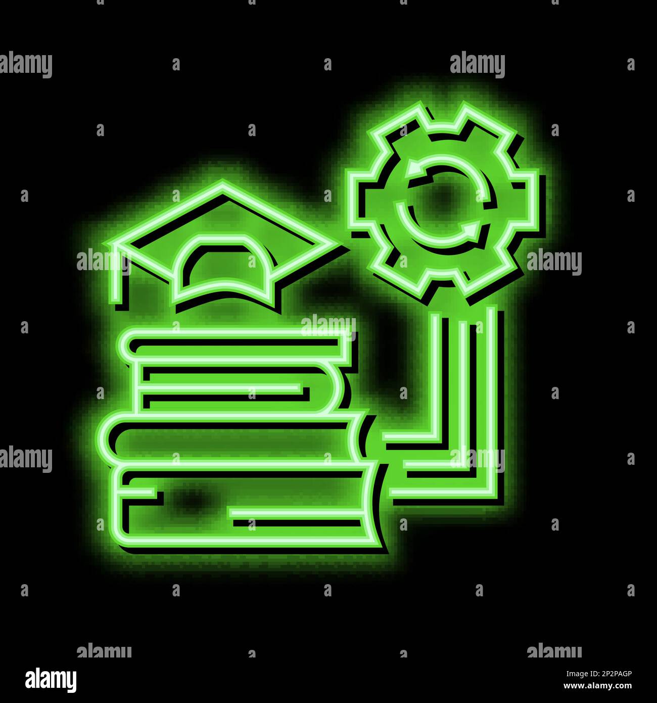 education optimize neon glow icon illustration Stock Vector Image & Art ...