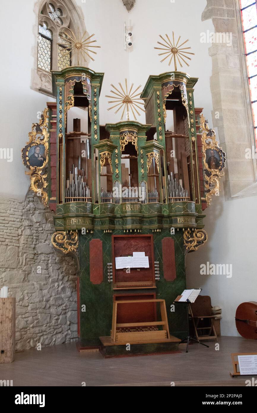 Interior of St. Mary Lutheran Cathedral in Sibiu, Romania Stock Photo ...