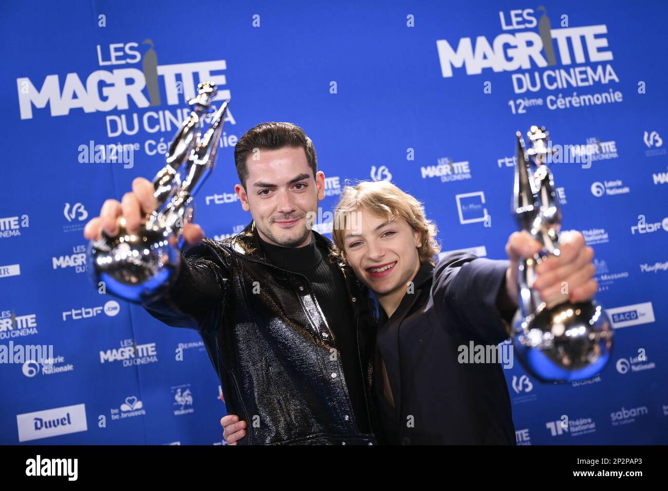 producer Michiel Dhont and actor Eden Dambrine pose with their price at ...