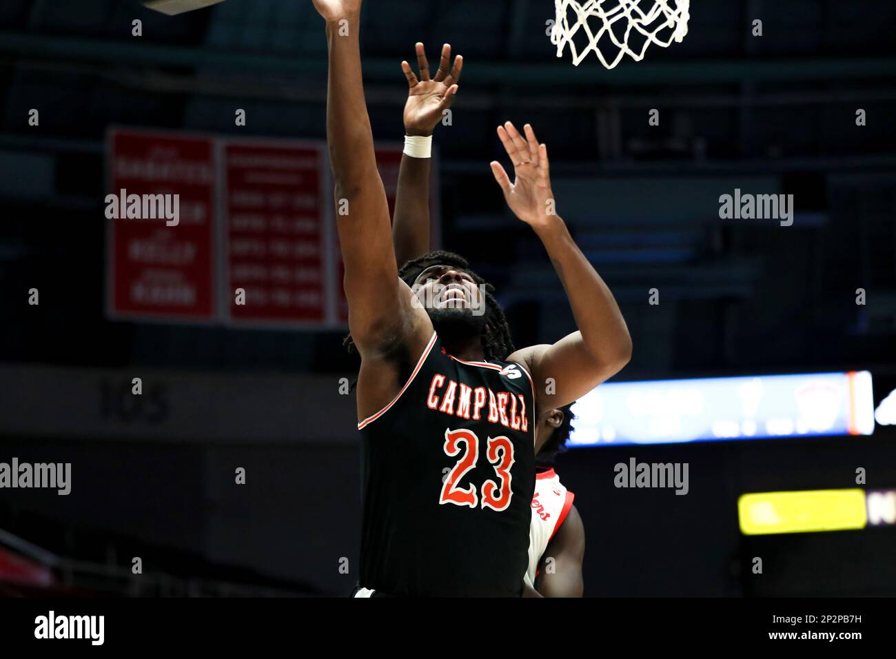 CHARLOTTE, NC - MARCH 04: Joshua Lusane (23) of the Campbell Fighting ...