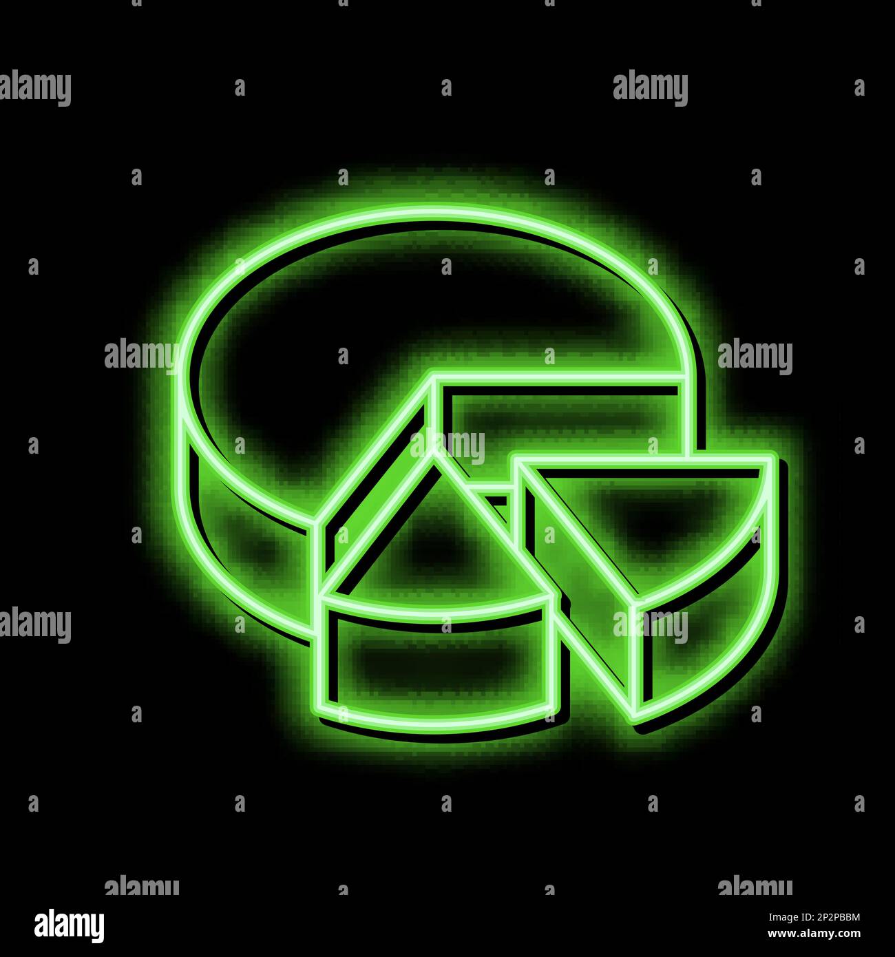 cooked cheese food dairy product neon glow icon illustration Stock ...