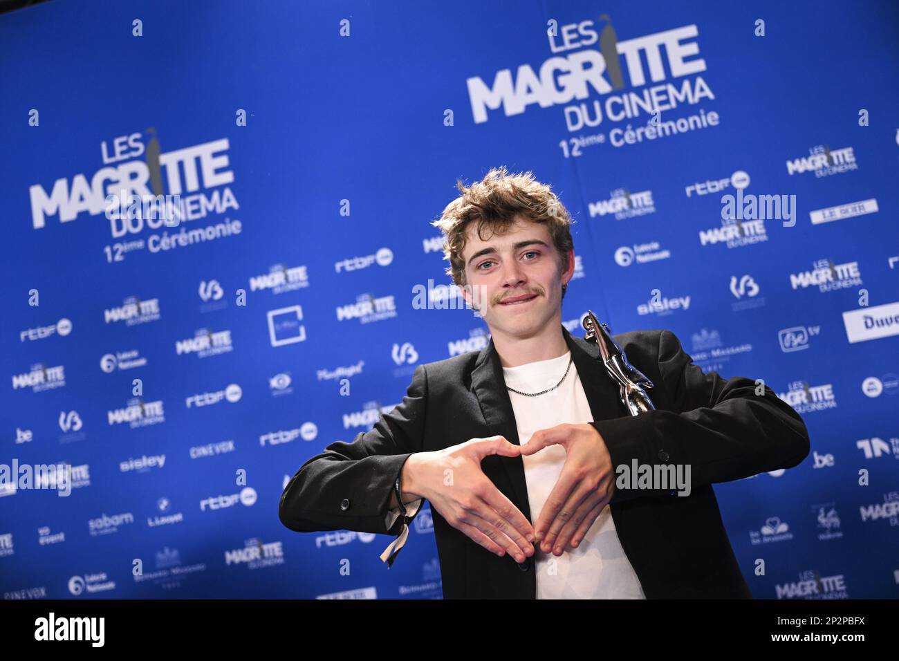 Actor Igor Van Dessel poses with his price at the 12th edition of the ...