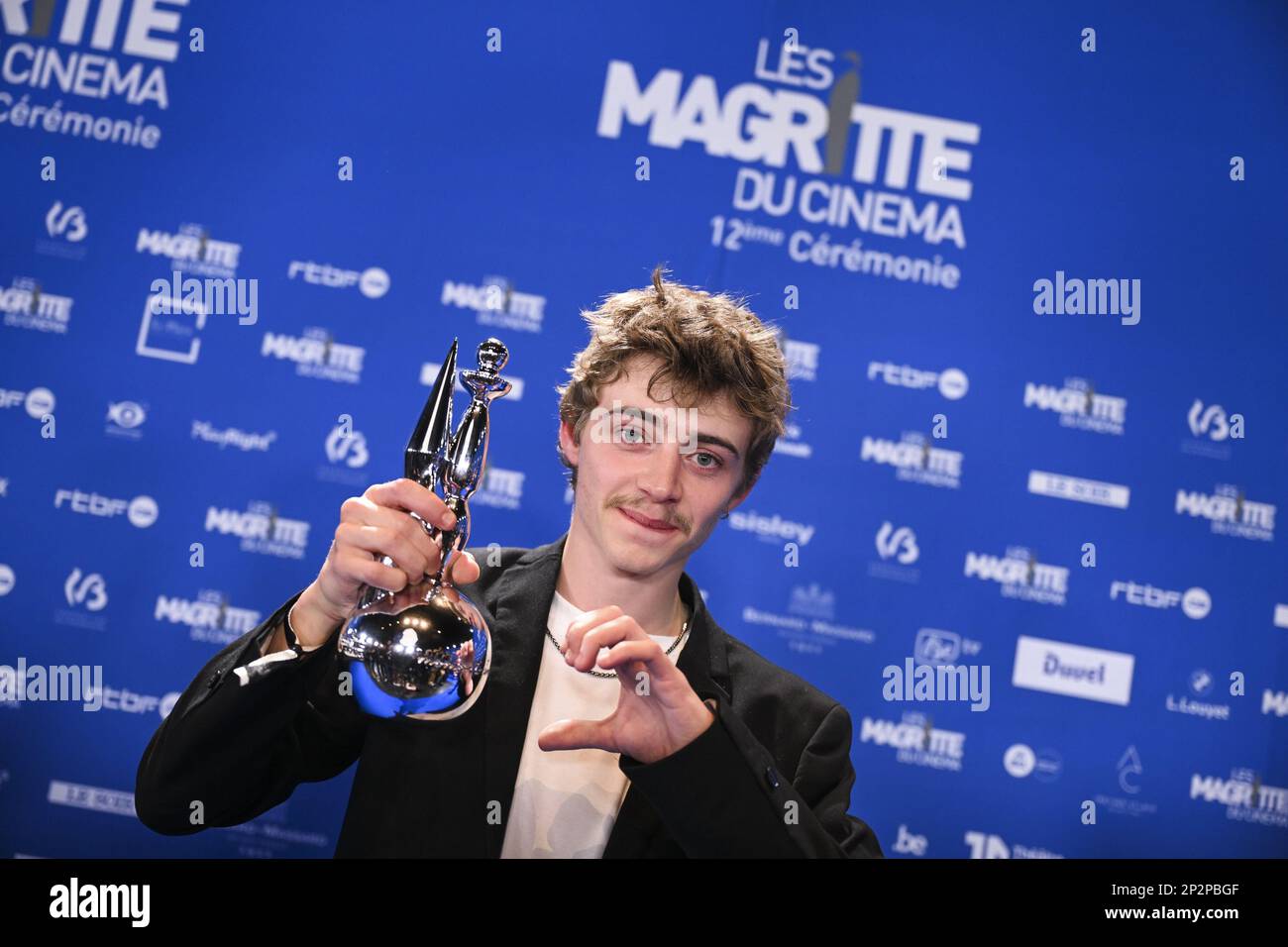 Actor Igor Van Dessel poses with his price at the 12th edition of the ...