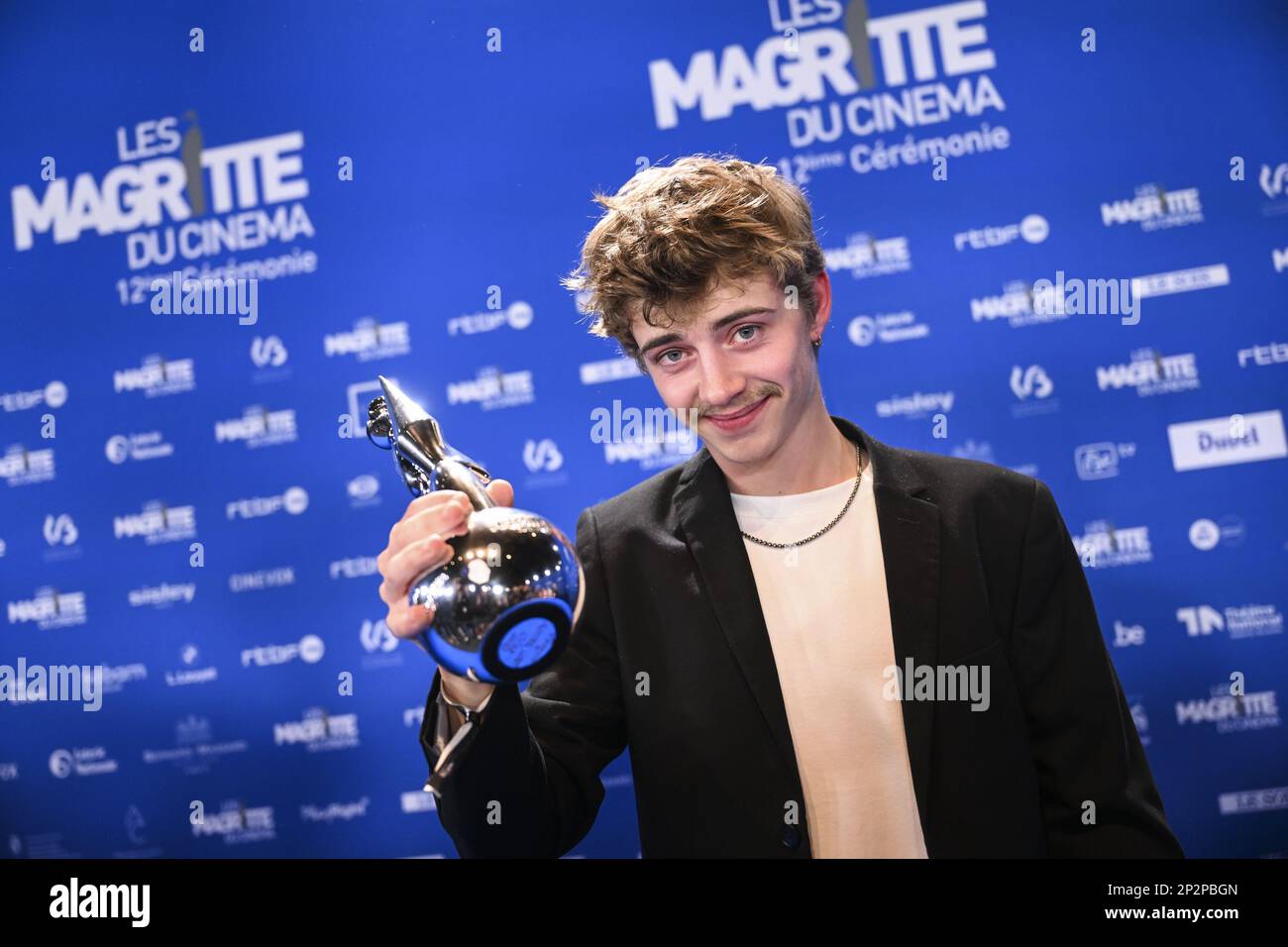 Actor Igor Van Dessel poses with his price at the 12th edition of the ...
