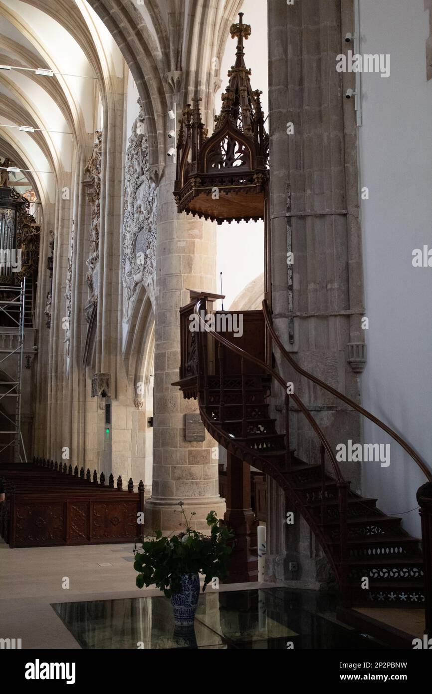 Wooden stairs in lutheran hi-res stock photography and images - Alamy