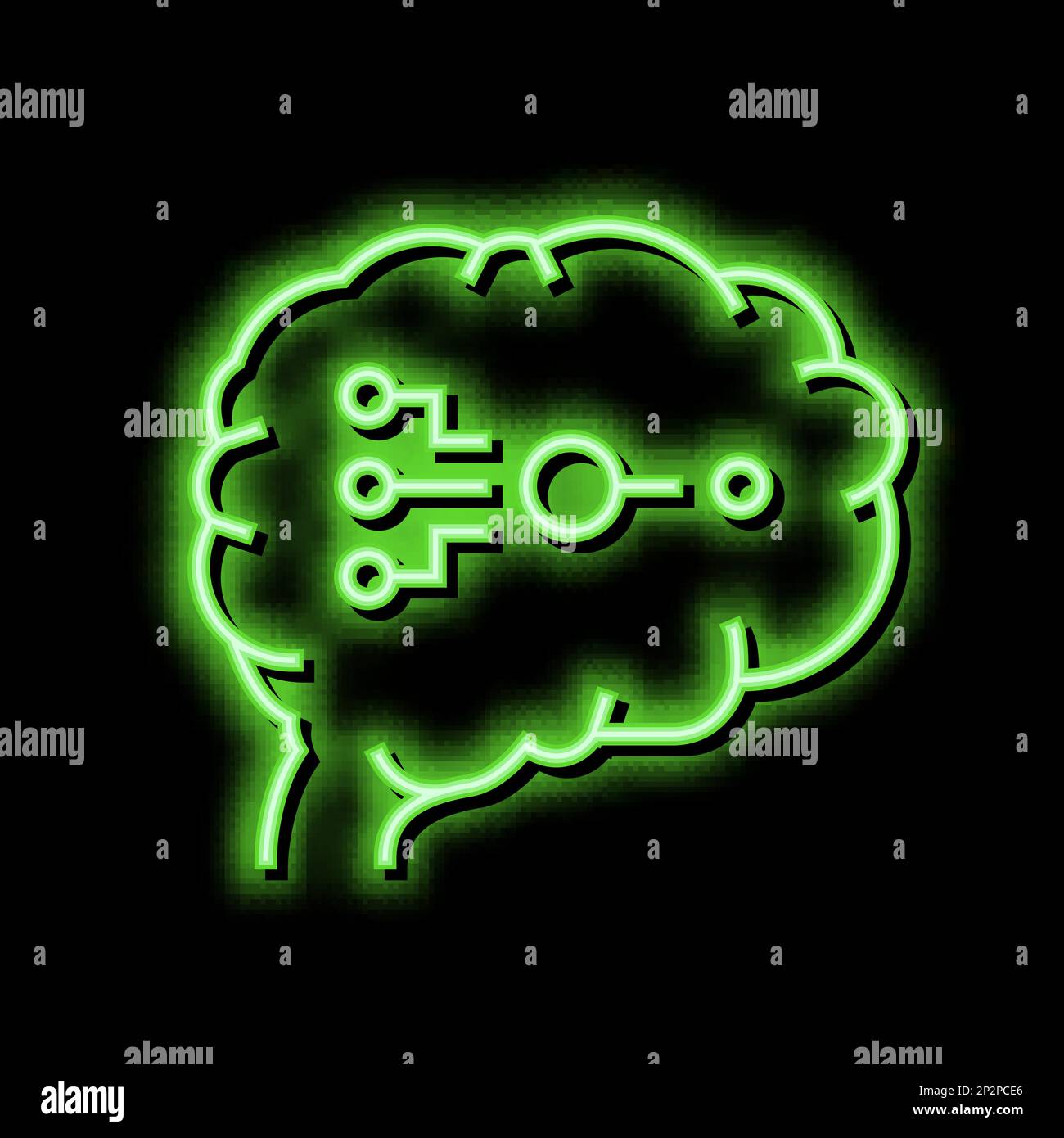 biological neural network neon glow icon illustration Stock Vector ...