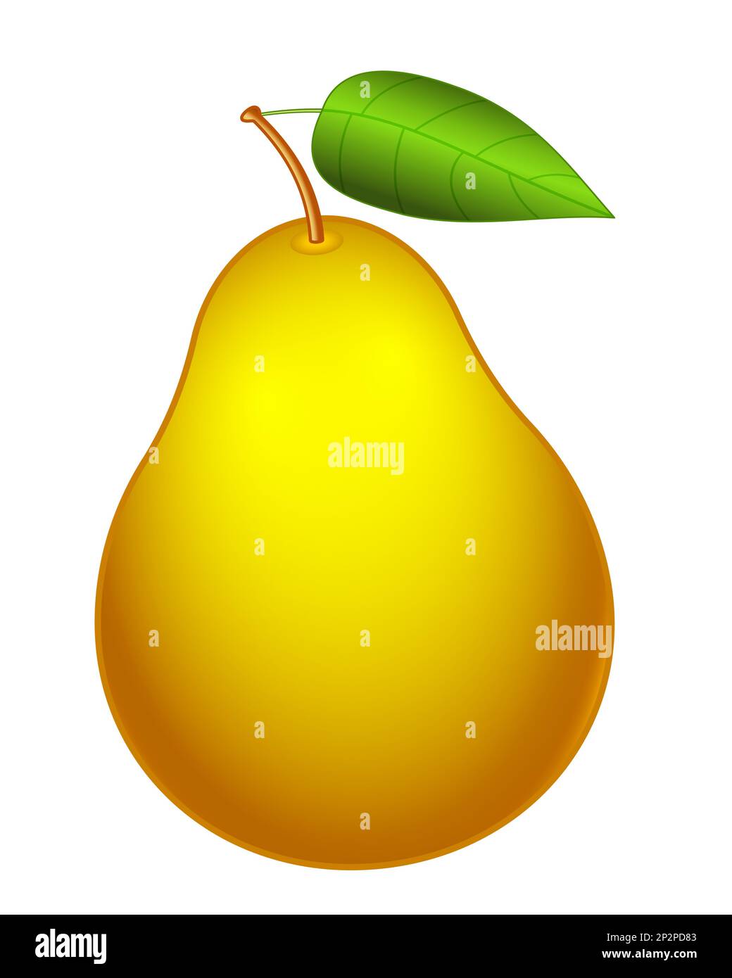 Illustration of ripe yellow pear fruit. No gradient mesh Stock Vector ...