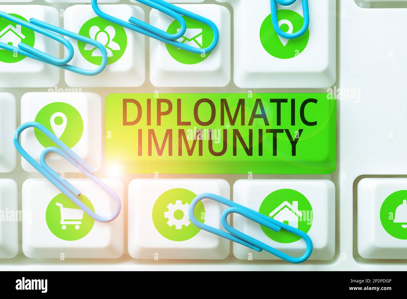 Inspiration showing sign Diplomatic Immunity. Concept meaning law that ...