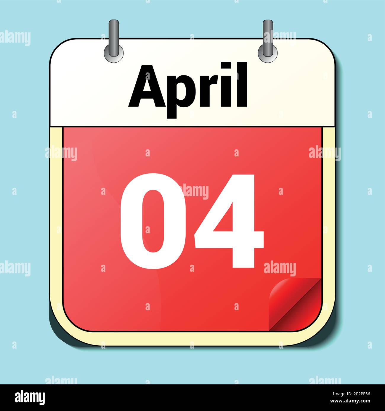 day on the calendar, vector image format, April 04 Stock Vector Image ...