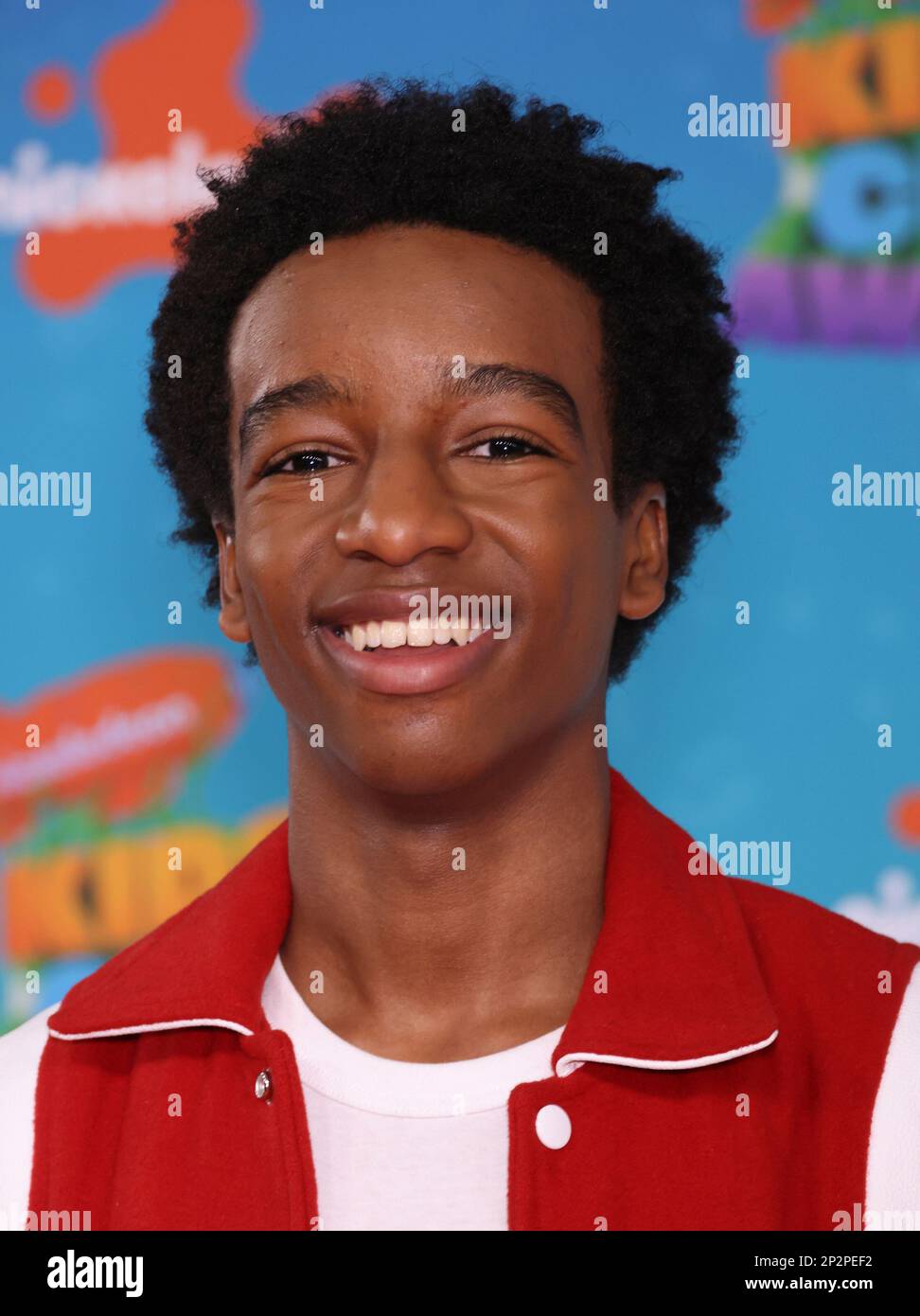 Jahzir Bruno arrives at the Nickelodeon Kids' Choice Awards on Saturday ...