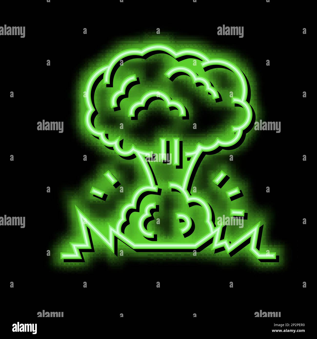 explosion smoke neon glow icon illustration Stock Vector Image & Art ...
