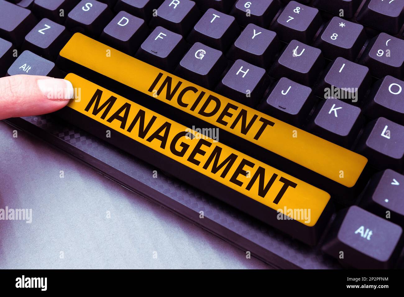 Text sign showing Incident Management. Business idea Process to return ...