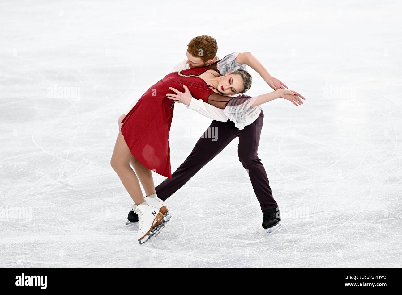 Nadiia BASHYNSKA & Peter BEAUMONT (CAN) during Junior Ice Dance Free Dance, at the ISU World ...