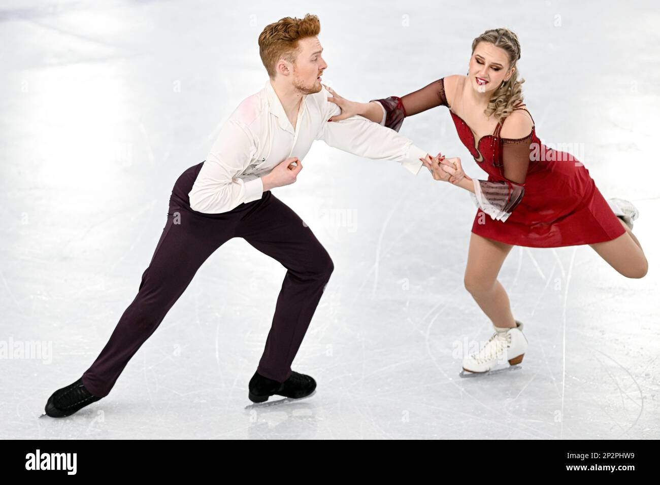 Nadiia BASHYNSKA & Peter BEAUMONT (CAN) during Junior Ice Dance Free Dance, at the ISU World ...