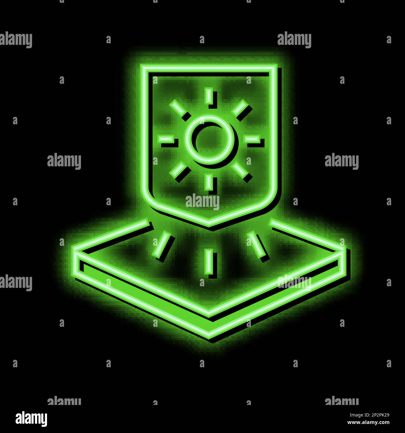 warm fabrics properties neon glow icon illustration Stock Vector Image ...