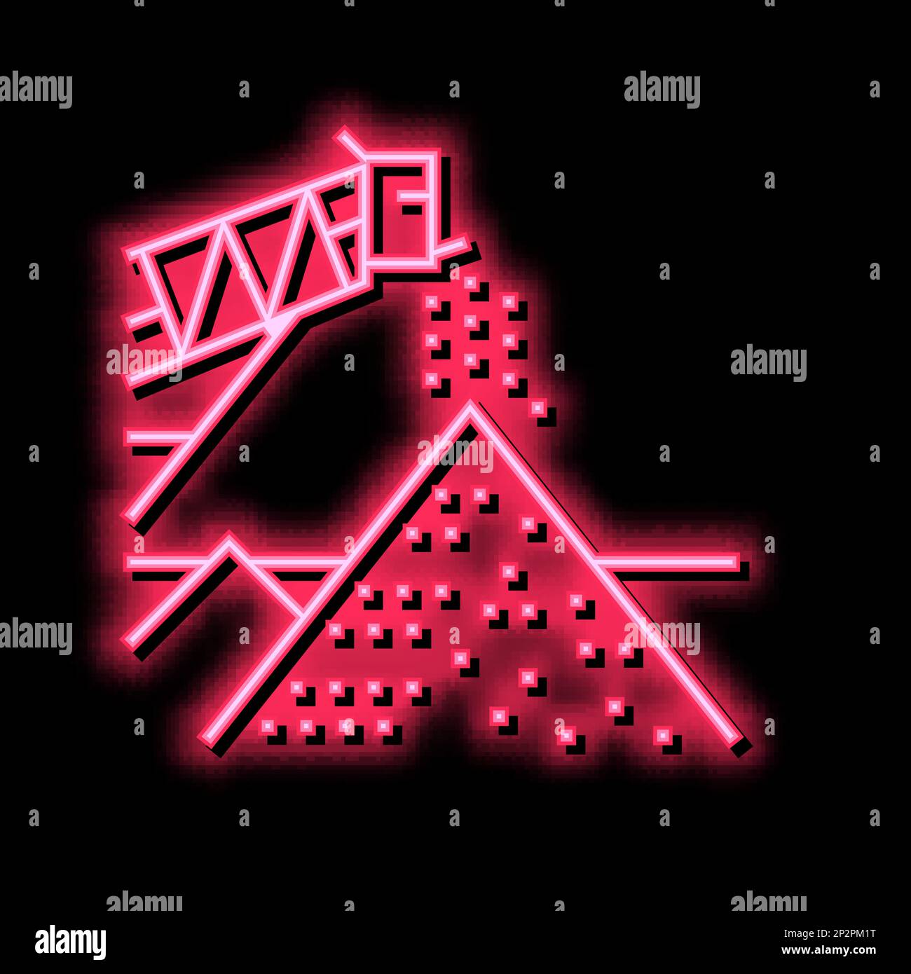 Excavator loading quarry truck Stock Vector Images - Alamy